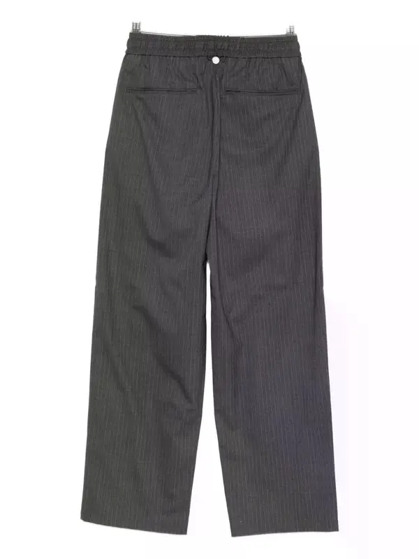 Attachment Pinstripe Drawstring Trousers - Grey