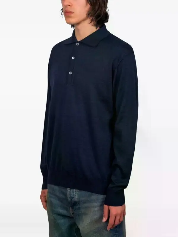 ANOTHER ASPECT Merino Wool Polo Shirt