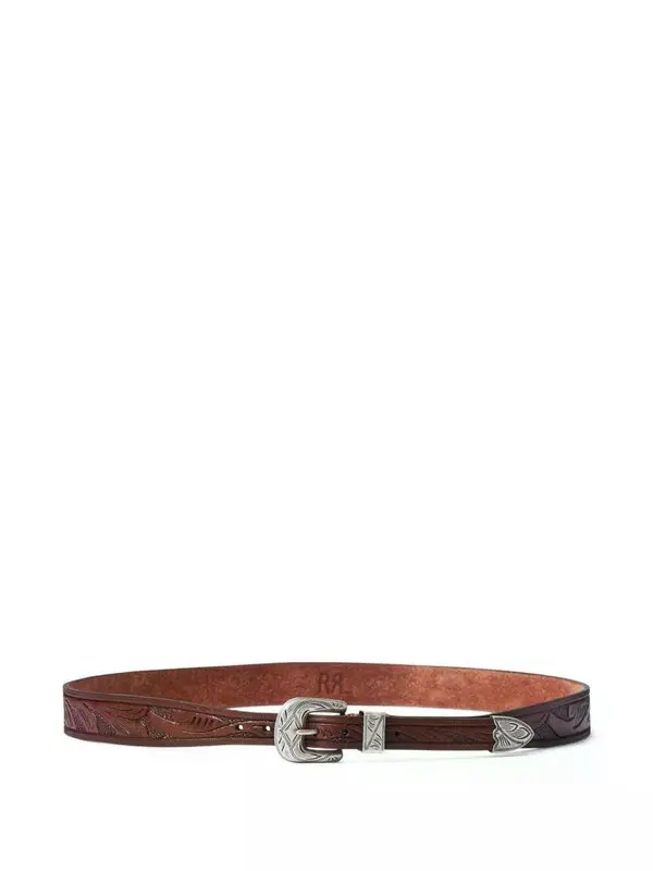 Ralph Lauren Hand-tooled Leather Hat Band - Brown