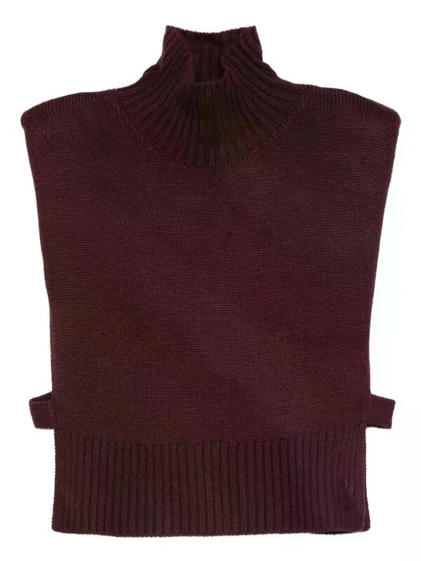 Patrizia Pepe High-neck Sleeveless Sweater