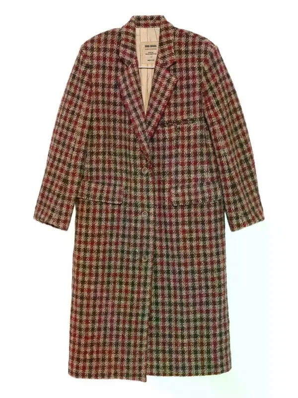 UMA WANG Checked Single-breasted Coat