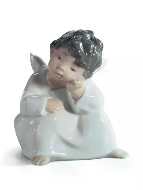 LLADRO Little Angel Meditating Figurine - White