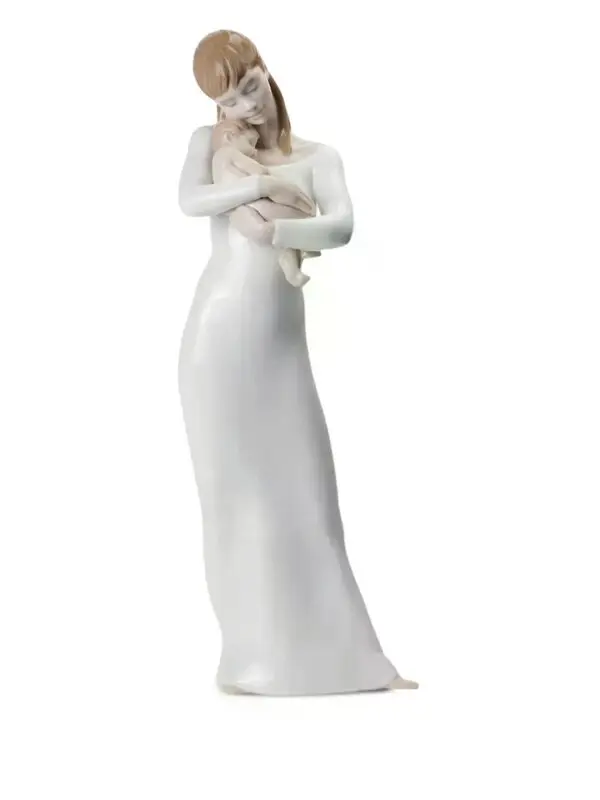 LLADRO Goodnight My Angel Mother Sculpture - White