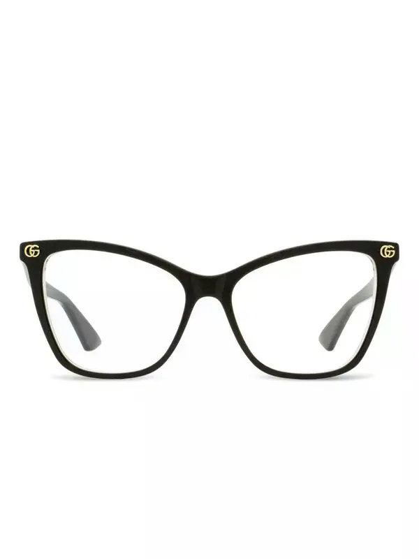 Gucci Logo Butterfly-frame Glasses - Black