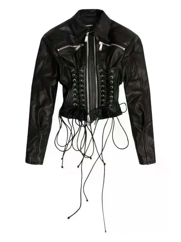 Dsquared2 X Ducati Zip Lace-up Jacket - Black