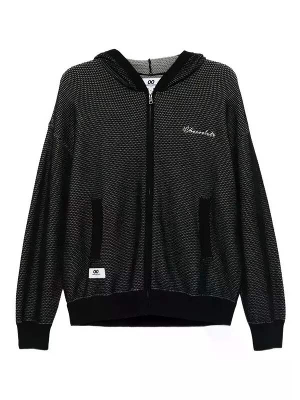 CHOCOOLATE Mesh-panel Zip-up Hoodie