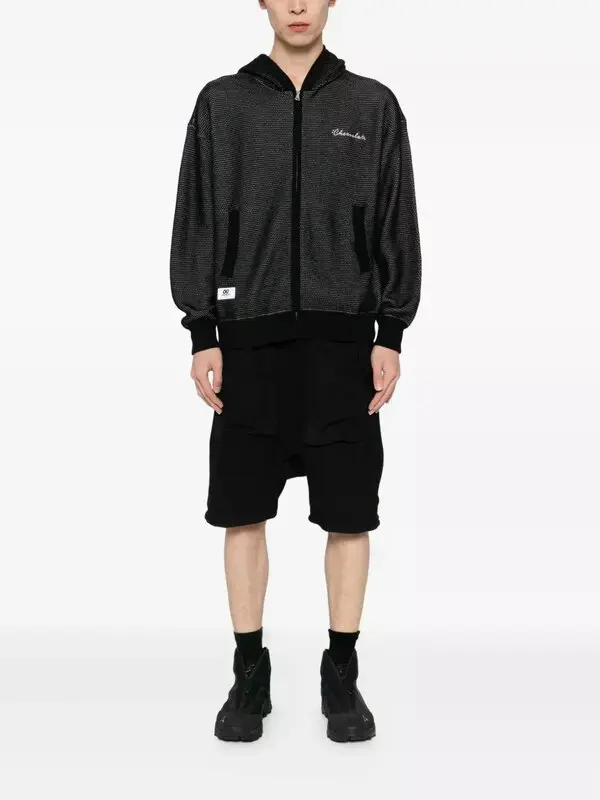 CHOCOOLATE Mesh-panel Zip-up Hoodie