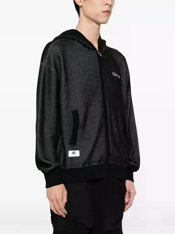 CHOCOOLATE Mesh-panel Zip-up Hoodie