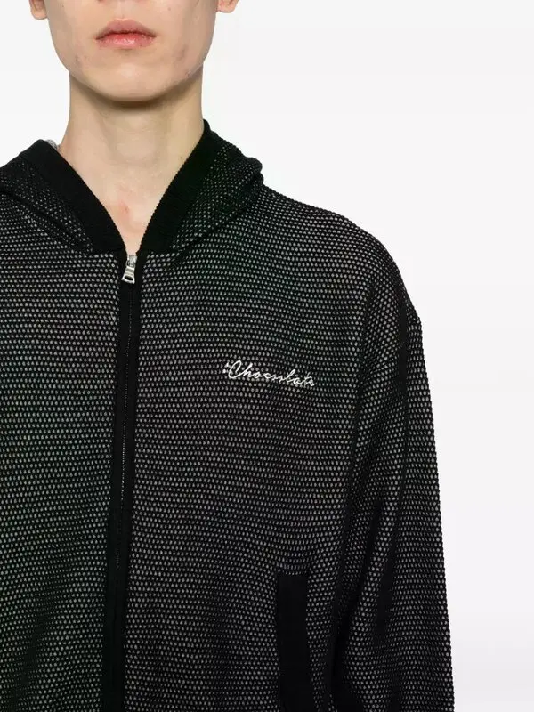 CHOCOOLATE Mesh-panel Zip-up Hoodie