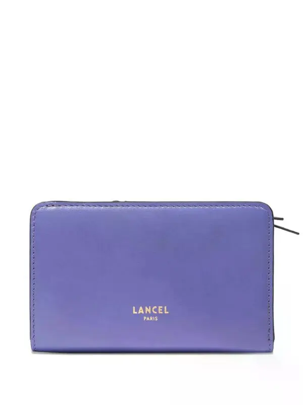 LANCEL Logo-stamp Leather Wallet - Purple