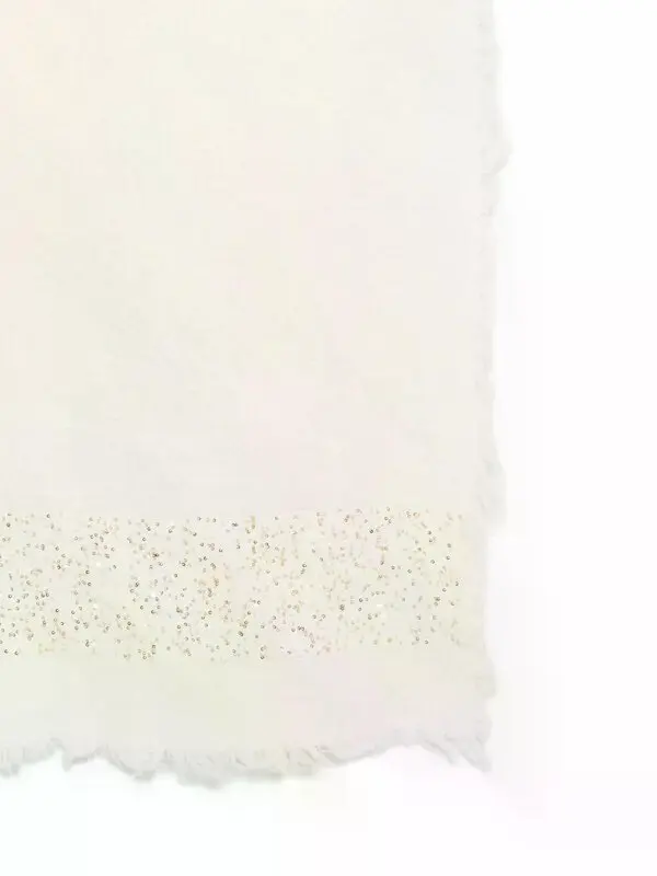 Faliero Sarti Sequin-embellished Fringed Scarf