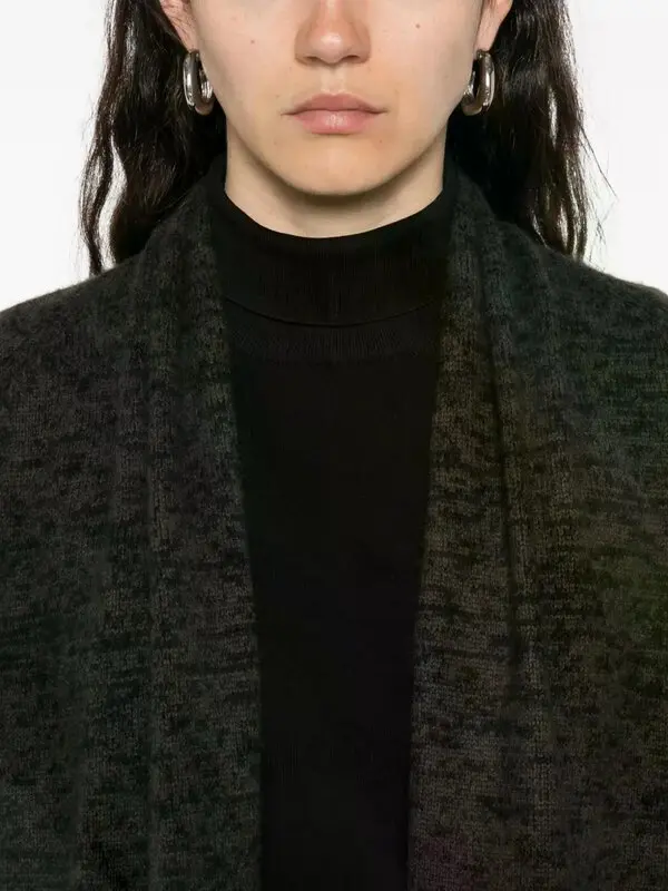 Frenckenberger Open-front Cardigan - Black