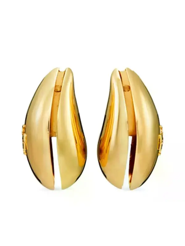 Tory Burch Wave Clip-on Earrings - Gold