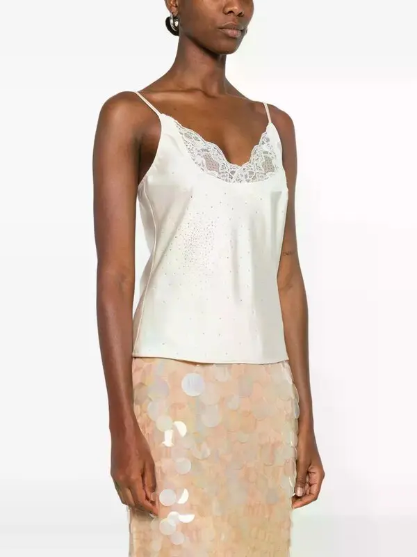 Giuseppe Di Morabito Lace-trimmed Embellished Top