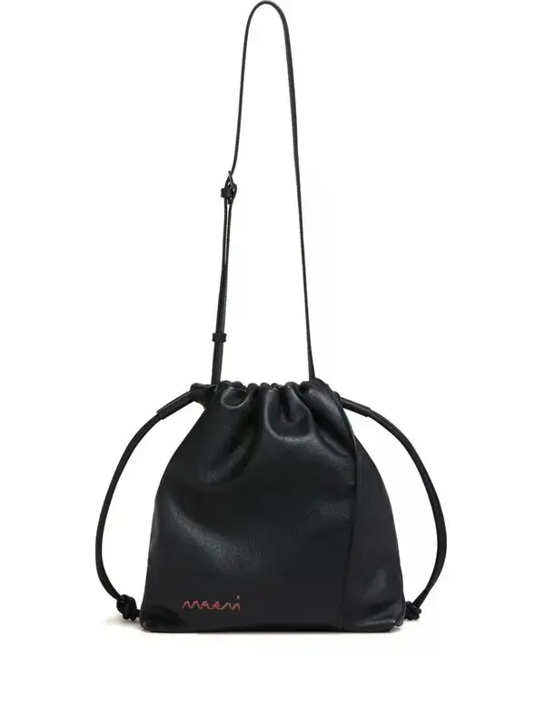 Marni Leather Shoulder Bag - Black
