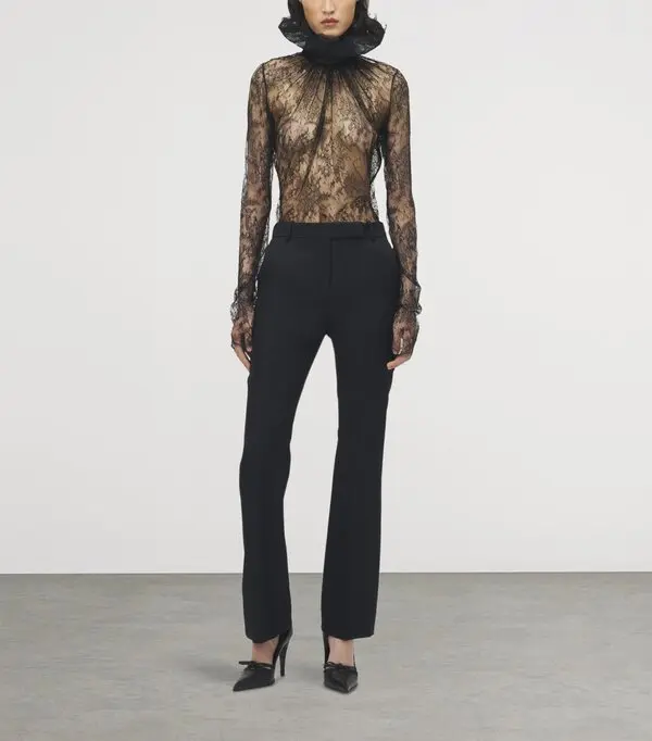 Alexander McQueen Wool Flared Trousers