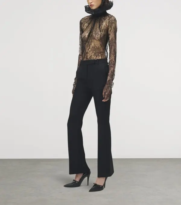 Alexander McQueen Wool Flared Trousers