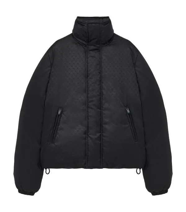 Alexander McQueen Skull Jacquard Puffer Jacket