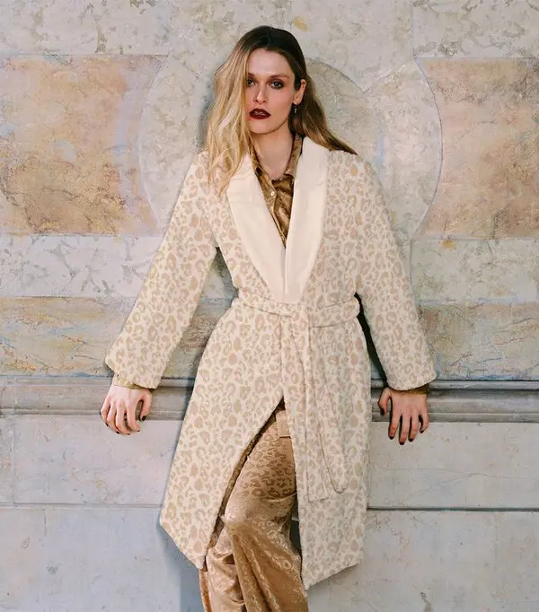 YVES DELORME Leopard Print Robe
