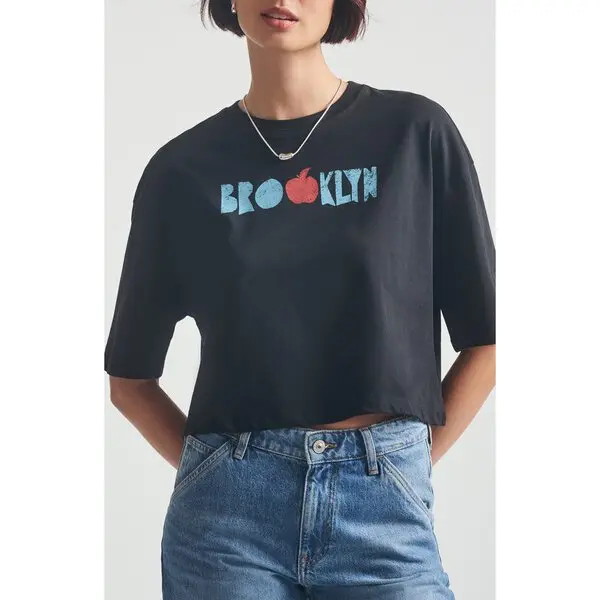Brooklyn Industries Cropped Graphic T-shirt