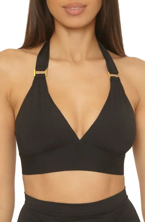 SOLUNA Sun Goddess Halter Bikini Top - Black