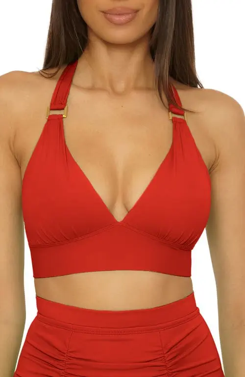 SOLUNA Sun Goddess Halter Bikini Top - Red