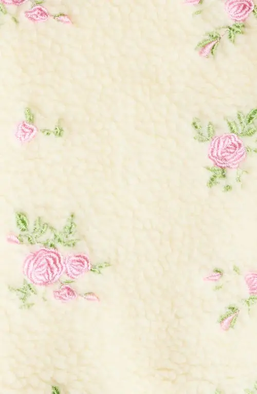 HAPPY CAMP3R Rose Petals Quarter Zip Pullover - Cream