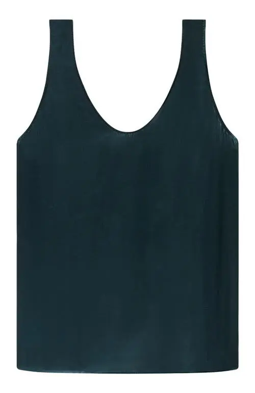 Another Tomorrow Sleeveless Tank Blouse - Juniper