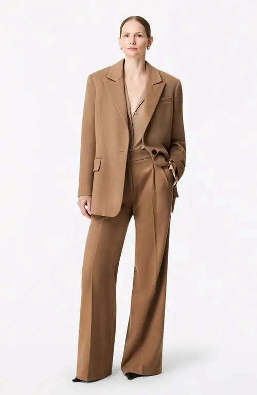 Another Tomorrow Tailored Cashmere Jacket - Camel