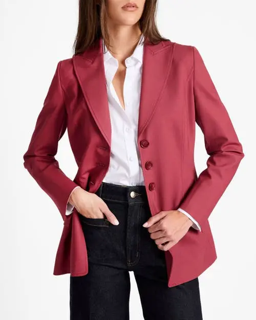 Santorelli Freya Three-button Stretch Wool Jacket