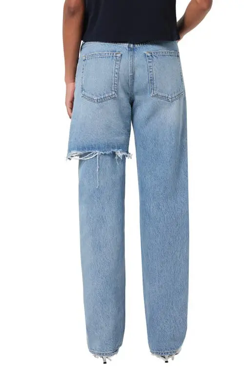 AGOLDE Amryn Double Layer Ripped Straight Leg Jeans