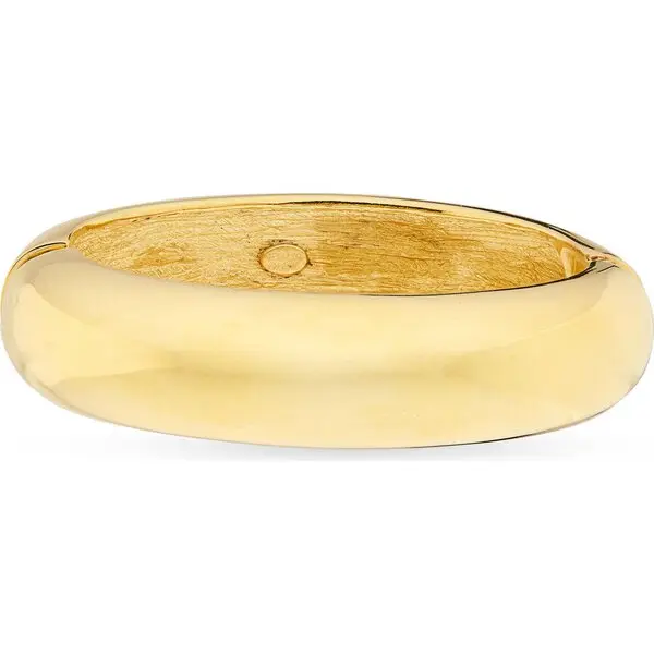 KENNETH JAY LANE Hinged Bangle Bracelet - Gold