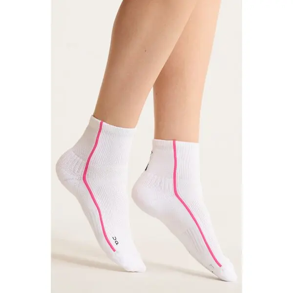 On Court Mid Socks - White/pink