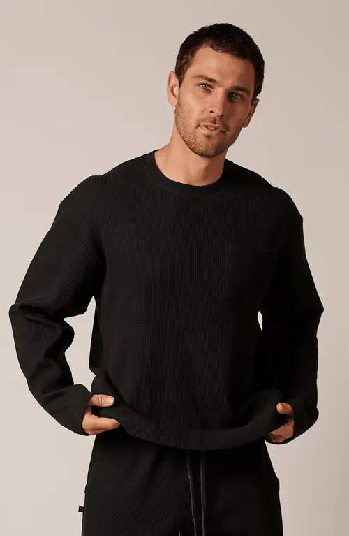 LEISURE LAB Cozy Cotton Crewneck - Fireside