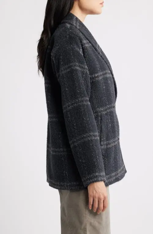 Eileen Fisher Shawl Collar Alpaca & Wool Blend Coat