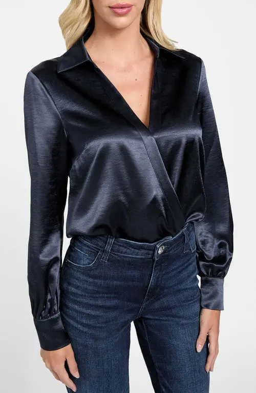 Guess Leah Long Sleeve Satin Bodysuit
