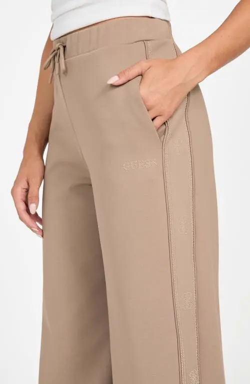 Guess Wide-leg French Terry Sweatpants - Beige