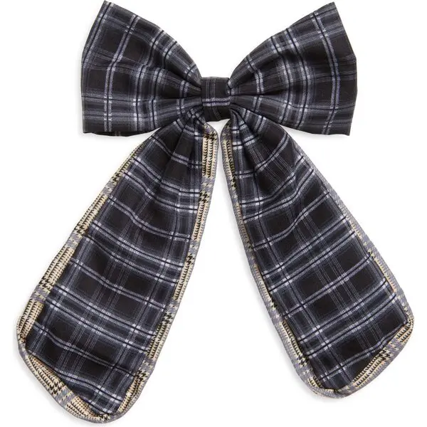 Bp. Plaid Bow Hair Clip - Navy Plaid