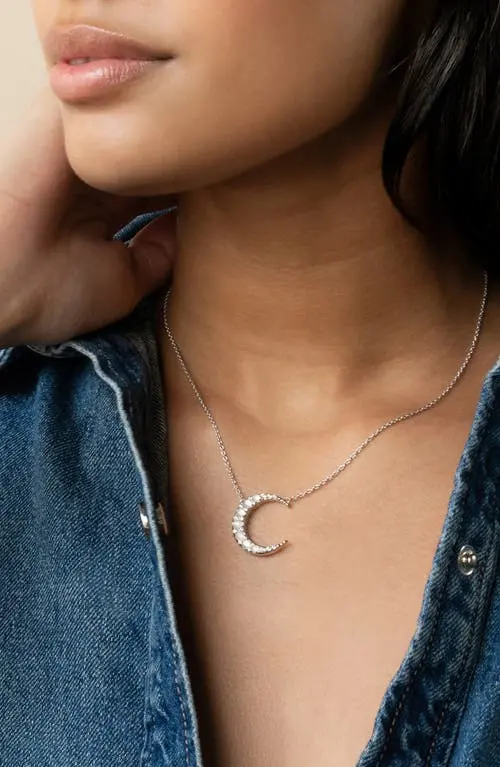 Monica Rich Kosann Mini Crescent Moon Pendant Necklace