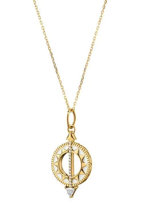 Monica Rich Kosann 18k Sundial Pendant Necklace - Gold
