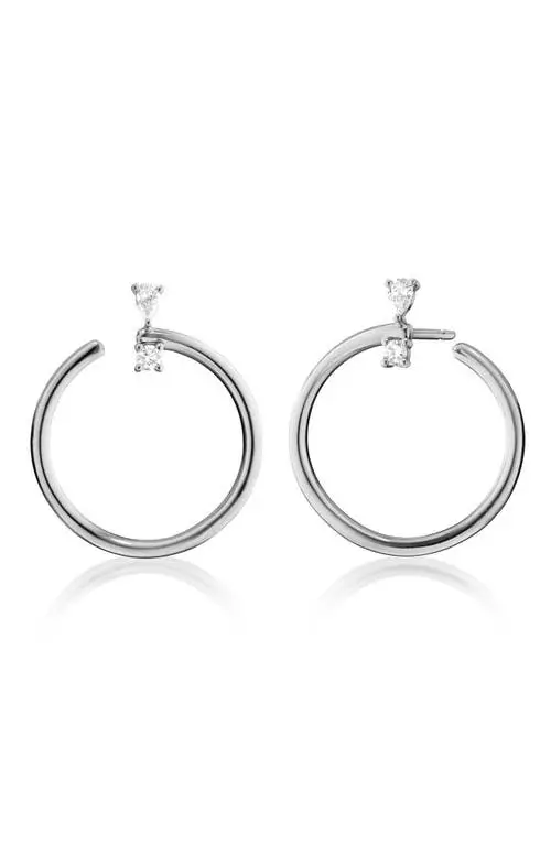 Monica Rich Kosann Large Galaxy Wrap Hoop Earrings - Silver