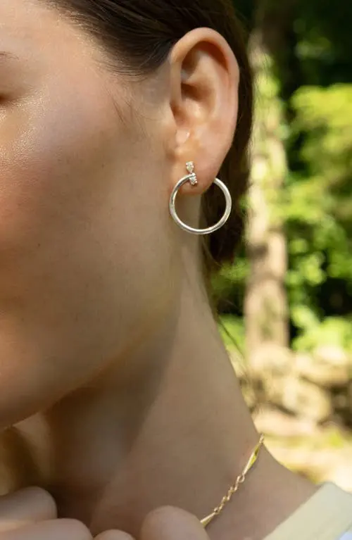 Monica Rich Kosann Large Galaxy Wrap Hoop Earrings - Silver