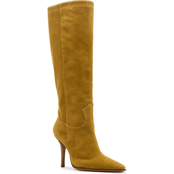 Steve Madden Wescot Knee High Boots - Olive Suede