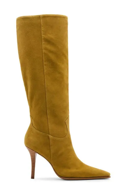 Steve Madden Wescot Knee High Boots - Olive Suede