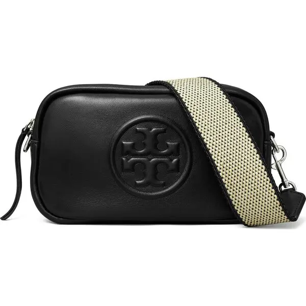 Tory Burch Mini Miller Soft Leather Crossbody Bag - Black