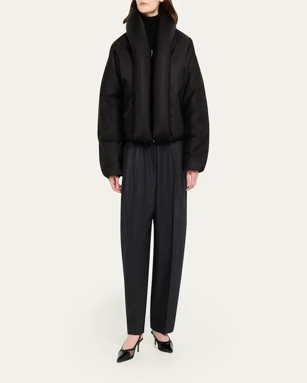 Alaïa Taffeta Padded Bomber Jacket