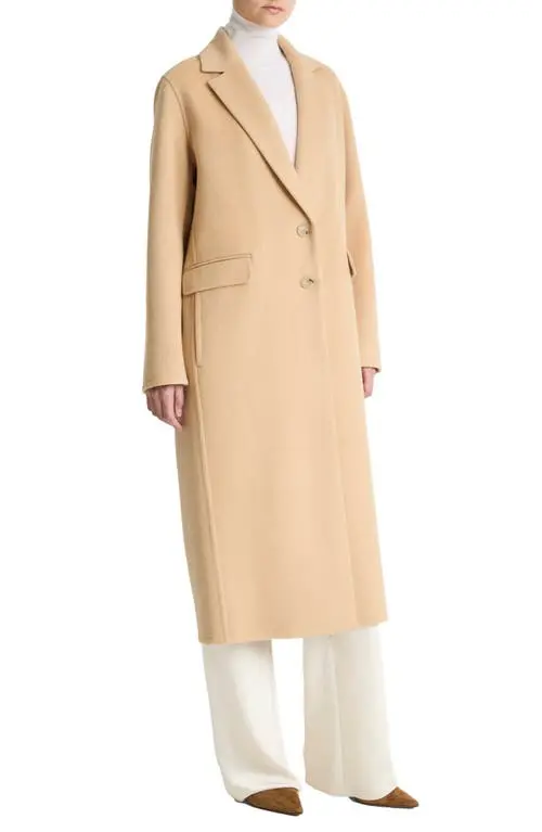 Vince Classic Wool Blend Coat - Camel