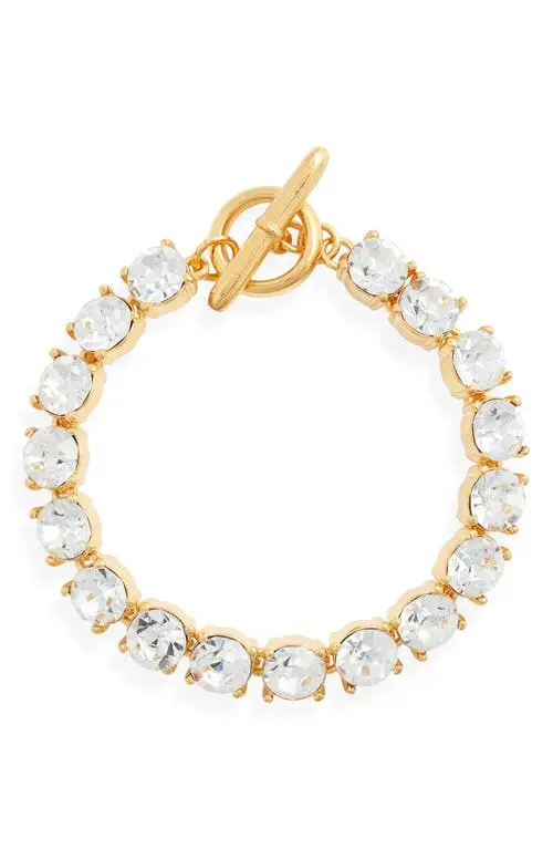 KENNETH JAY LANE Crystal Toggle Bracelet - Gold