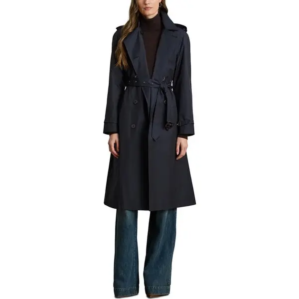Ralph Lauren Double-breasted Cotton-blend Trench Coat - Dark Navy