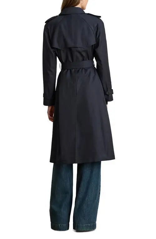 Ralph Lauren Double-breasted Cotton-blend Trench Coat - Dark Navy